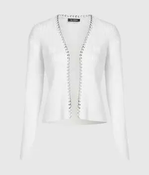 Karl Lagerfeld Chain Detail Knit Cardigan