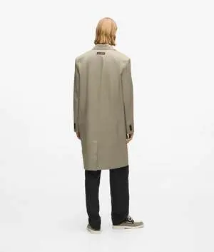 Karl Lagerfeld Double-breasted Cotton Overcoat