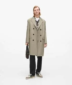 Karl Lagerfeld Double-breasted Cotton Overcoat