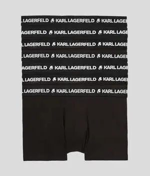 Karl Lagerfeld Set Of Seven Logo Trunks - Black