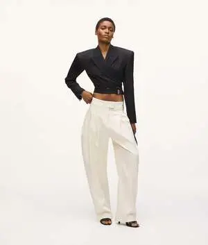 Karl Lagerfeld Kl Studio Barrel-leg Pants - Pristine