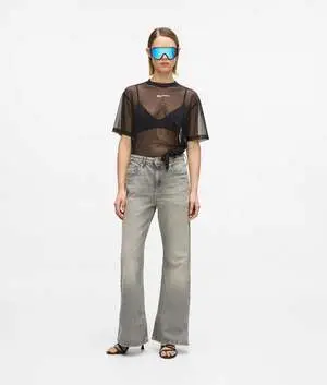KL JEANS High-rise Gray Flare Jeans - Soft Washed Black