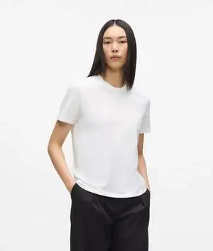 Karl Lagerfeld Signature Regular T-shirt In Organic Cotton - White