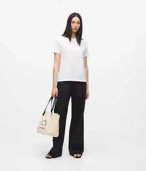 Karl Lagerfeld Signature Regular T-shirt In Organic Cotton - White