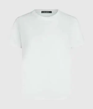 Karl Lagerfeld Signature Regular T-shirt In Organic Cotton - White