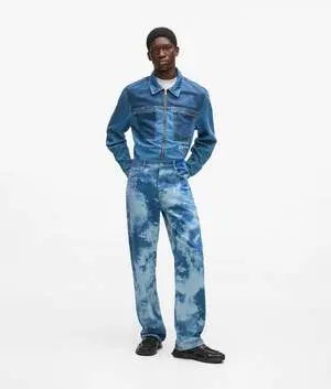 KL JEANS Jeans Bleached Relaxed Fit Denim - White/blue