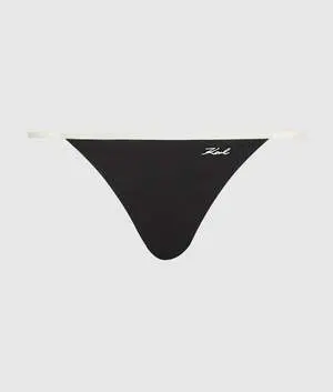 Karl Lagerfeld Signature Thong - Black
