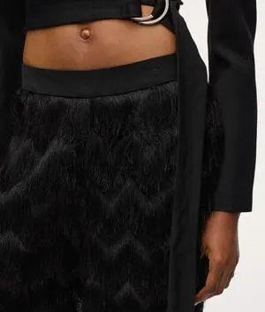 Karl Lagerfeld Wide-leg Fringed Pants