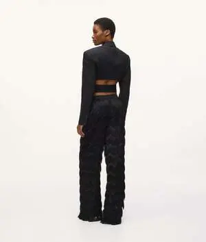Karl Lagerfeld Wide-leg Fringed Pants