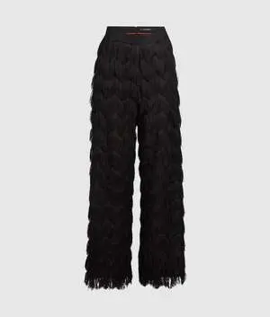 Karl Lagerfeld Wide-leg Fringed Pants