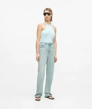 KL JEANS Light Blue High-rise Straight Leg Jeans - Sun Light Blue