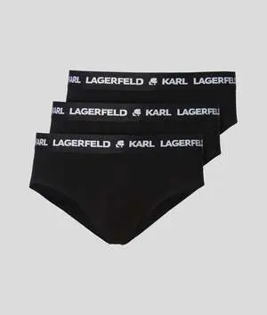 Karl Lagerfeld Logo Briefs – 3-pack - Black