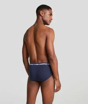 Karl Lagerfeld Logo Briefs – 3-pack - Black/white/navy