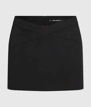 Karl Lagerfeld Mini Skort With X-panel Construction