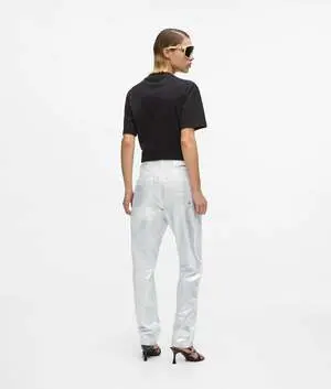 KL JEANS Jeans Metallic Coated Tapered Mom Jeans
