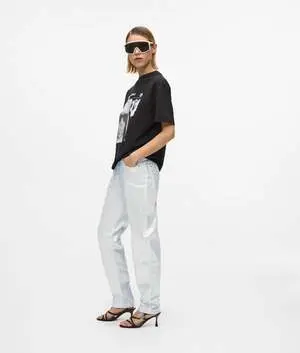KL JEANS Jeans Metallic Coated Tapered Mom Jeans