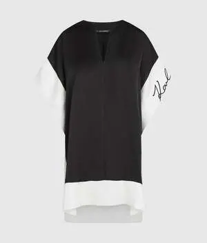 Karl Lagerfeld Signature Wide Sleeve Dress