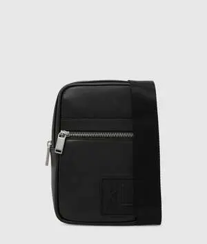 Karl Lagerfeld Monogram Patch Sling Bag - Black