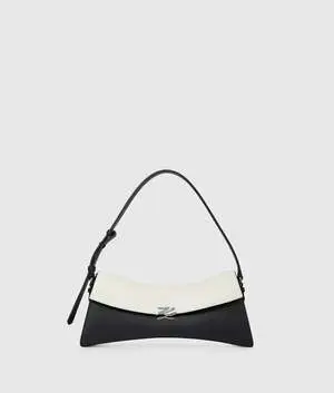 Karl Lagerfeld K/autograph Twist Elongated Shoulder Bag - Black/white