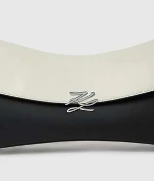 Karl Lagerfeld K/autograph Twist Elongated Shoulder Bag - Black/white