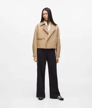 Karl Lagerfeld Embroidered Short Trench Coat