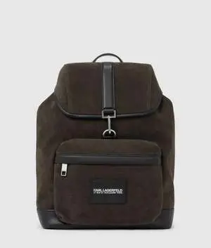 Karl Lagerfeld K/traveller Faux Suede Backpack - Fudge