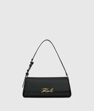 Karl Lagerfeld Karl Lagerfeld K/Signature Elongated Shoulder Bag Black/gold