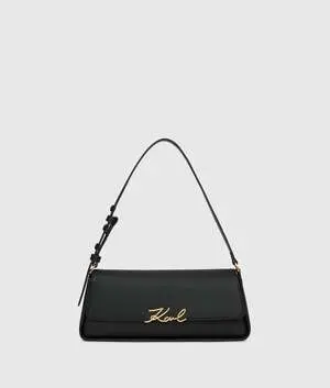 Karl Lagerfeld Karl Lagerfeld Elongated Shoulder Bag Black/gold