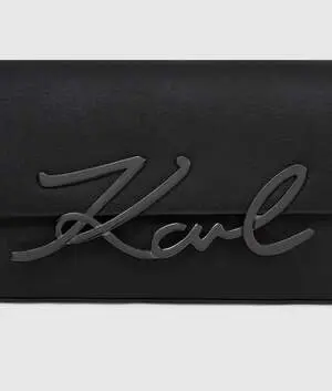 Karl Lagerfeld K/signature Small Chain Shoulder Bag - Black-gunmetal