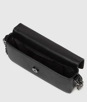 Karl Lagerfeld K/signature Small Chain Shoulder Bag - Black-gunmetal