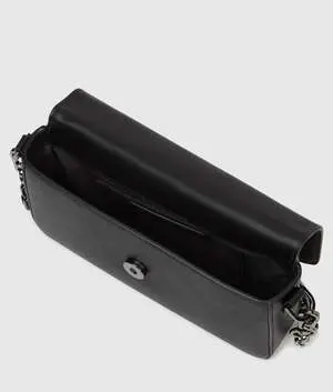 Karl Lagerfeld K/signature Small Chain Shoulder Bag - Black-gunmetal