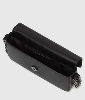 Karl Lagerfeld K/signature Small Chain Shoulder Bag - Black-gunmetal