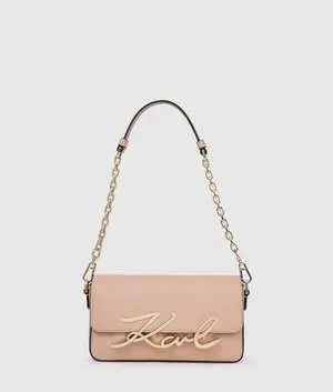 Karl Lagerfeld K/signature Small Chain Shoulder Bag - Pink
