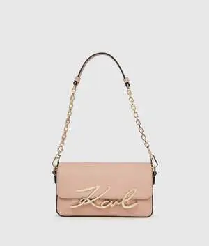 Karl Lagerfeld Karl Lagerfeld K/Signature Small Chain Shoulder Bag Pink