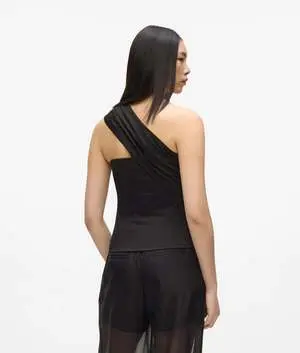 Karl Lagerfeld Draped One-shoulder T-shirt