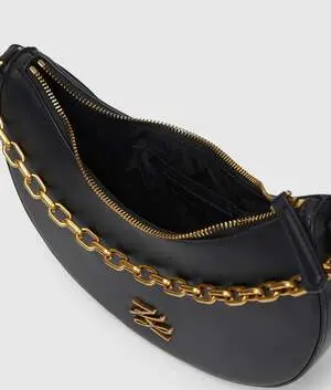Karl Lagerfeld K/autograph Moon Chain Shoulder Bag - Black/gold