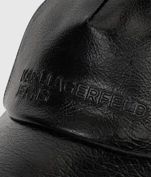 KL JEANS Jeans Cracked Faux-leather Cap