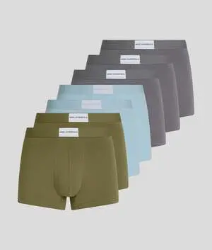 Karl Lagerfeld Logo Trunks – 7-pack - Olive-clear Sky-excalibur
