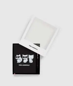 Karl Lagerfeld Ikon Choupette Notebook And Pen Set - Black