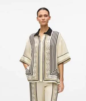 Karl Lagerfeld All-over Print Viscose Pajama Shirt - Pristine