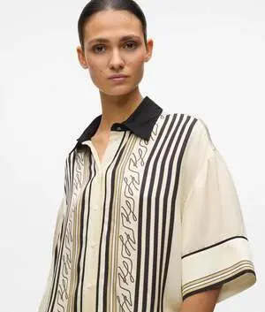 Karl Lagerfeld All-over Print Viscose Pajama Shirt