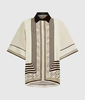 Karl Lagerfeld All-over Print Viscose Pajama Shirt