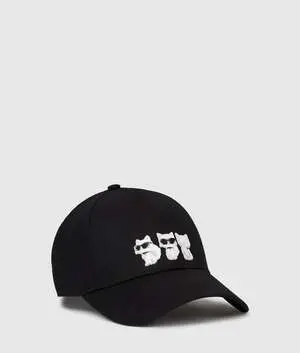 Karl Lagerfeld Ikon Choupette Baseball Cap - Black