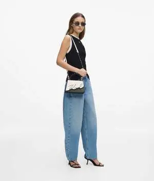 Karl Lagerfeld K/signature Faux-pearl Top Handle Bag