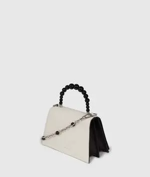 Karl Lagerfeld K/signature Faux-pearl Top Handle Bag