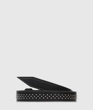 Karl Lagerfeld K/autograph Slim Studded Leather Belt