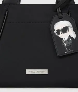Karl Lagerfeld Ikon Nylon Small Tag Tote Bag
