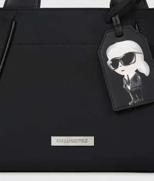 Karl Lagerfeld Ikon Nylon Small Tag Tote Bag