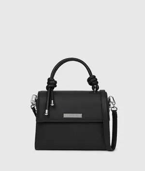 Karl Lagerfeld Karl Lagerfeld Ikon Pebble Satchel Bag Black