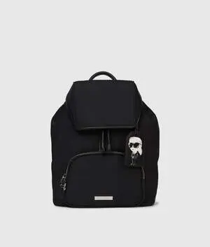 Karl Lagerfeld Ikon Nylon Tag Backpack - Black
